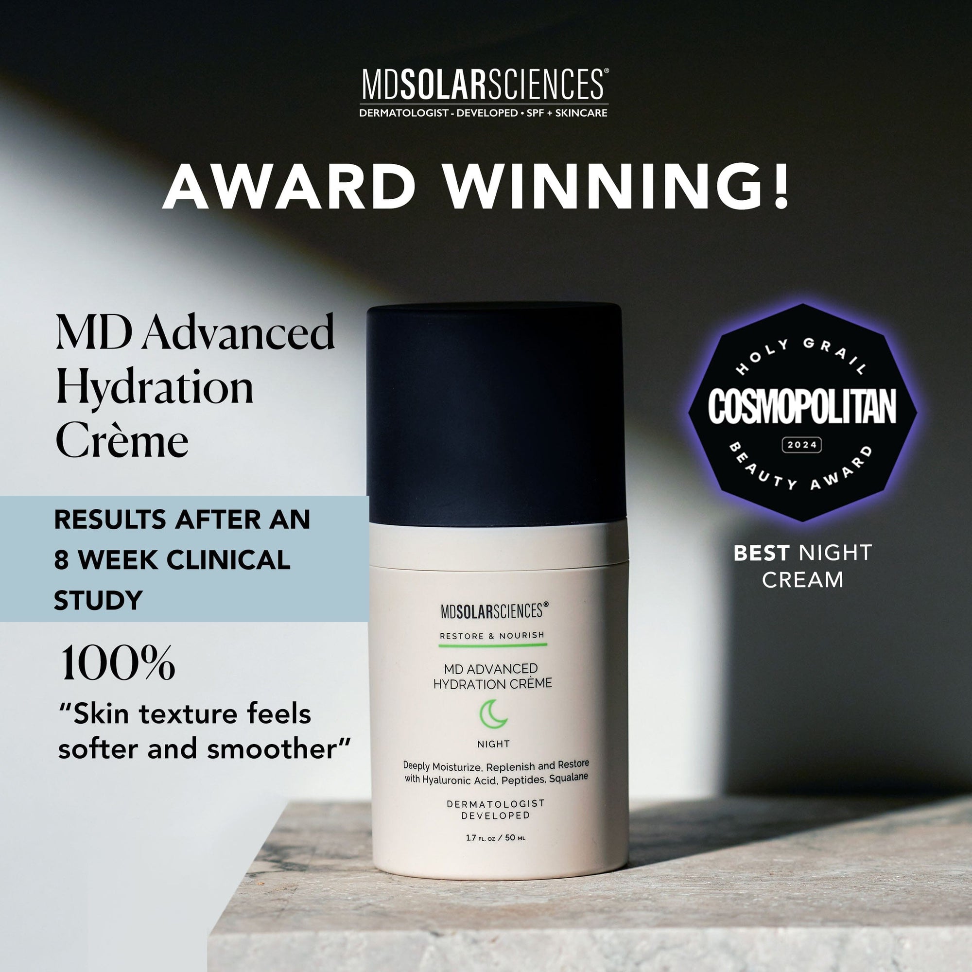 MD Advanced Hydration Crème: Overnight Skin Renewal | MDSolarSciences®